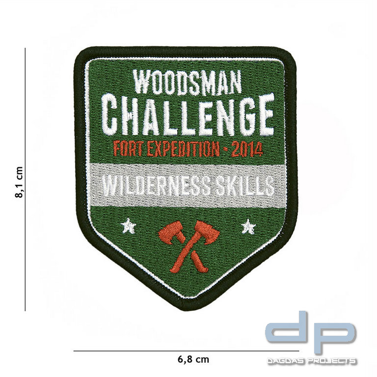 Emblem Stoff Woodsman Challenge | Stoffabzeichen | Abzeichen ...