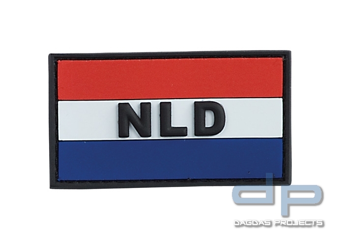 3D Rubber Patch Niederlande "NLD" Bunt | Dagdas Projects Behördenausrüster
