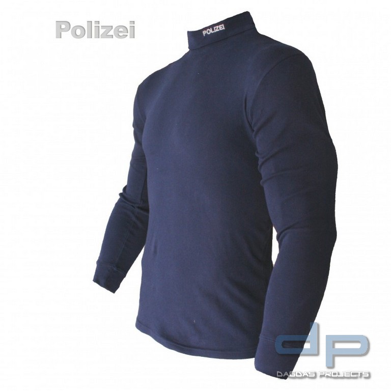 Rollkragenpullover, bestickt "POLIZEI", Stick in silber | Dagdas ...