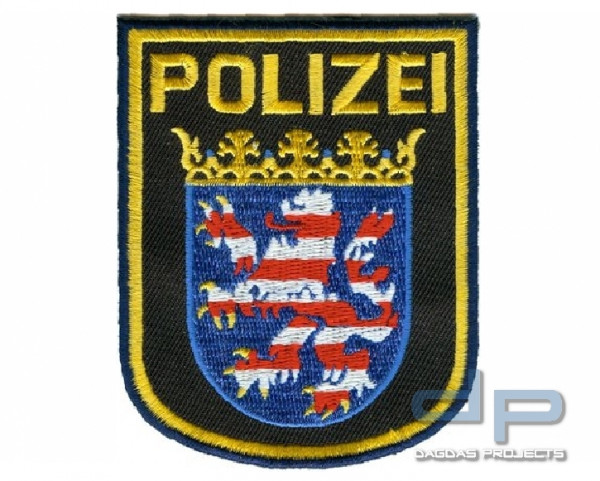 Gesticktes Abzeichen mit Klett Polizei Hessen | Polizei ...