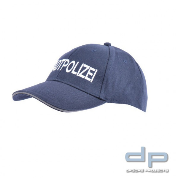 COP® Basecap mit Stick - STADTPOLIZEI vorne, Stickfarbe weiß, Capfarbe ...
